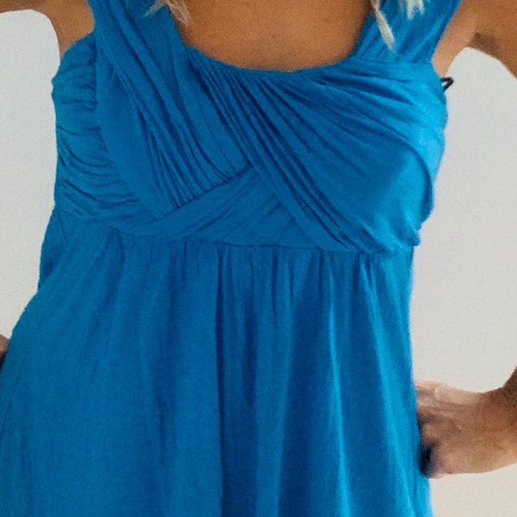 Matty M | Tops | Marty M Royal Blue Empire Waist Criss Cross Detail ...